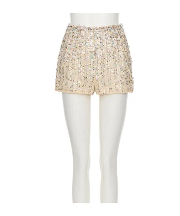 Valentino Garavani Sequined Cropped Shorts