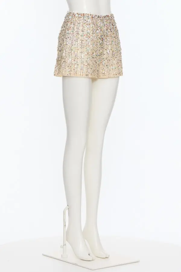 Valentino Garavani Sequined Cropped Shorts