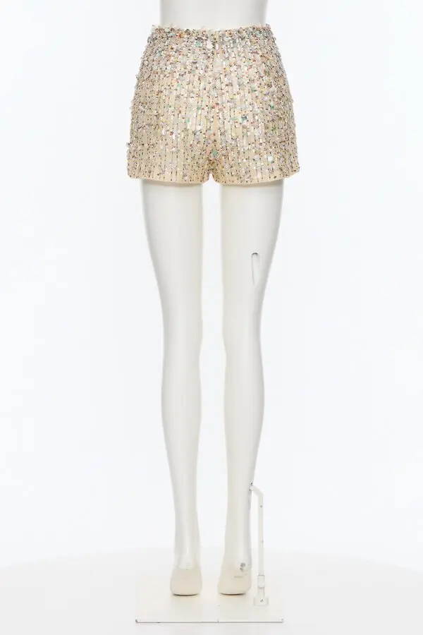 Valentino Garavani Sequined Cropped Shorts