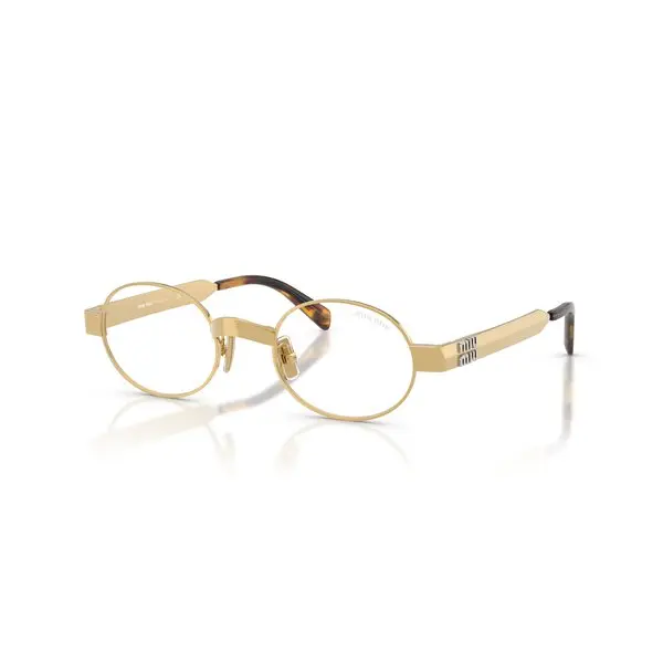 Miu Miu Oval Frame Sunglasses - Golden