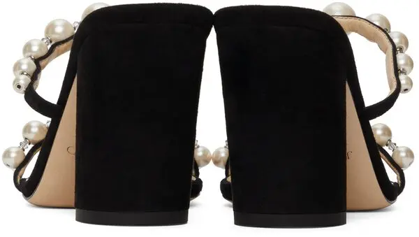 JIMMY CHOO Amara 85mm Embellished Pearl Sandals