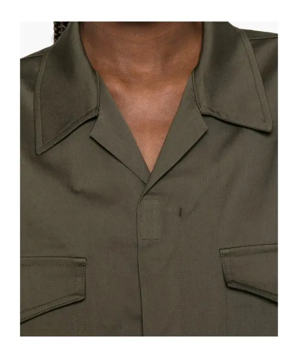 THE FRANKIE SHOP Three-quarter Sleeve Jumpsuit With Button Closure And Pockets