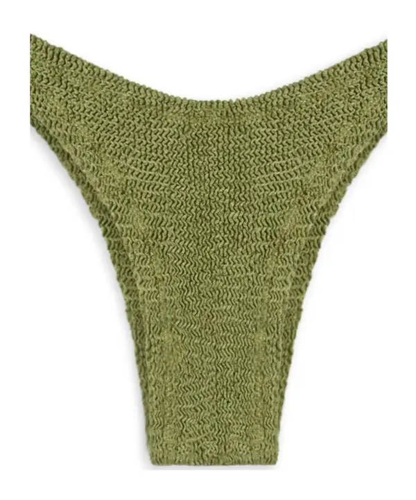 REINA OLGA Ginny Textured Bikini Briefs - Green