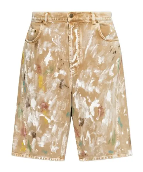 Moschino Belt Loop Shorts - Nude