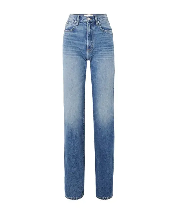 SLVRLAKE London Turn Up High-rise Straight-leg Jeans - Dark Denim