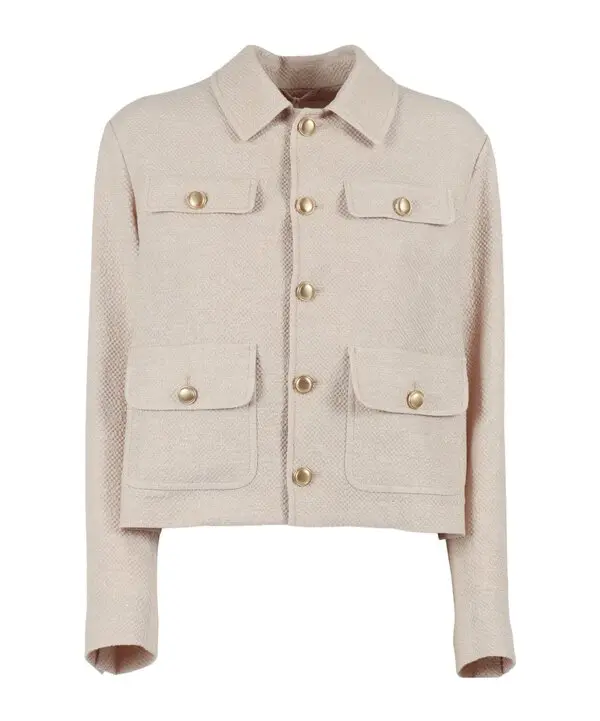 CIRCOLO 1901 Cropped Pocket Jacket - Nude