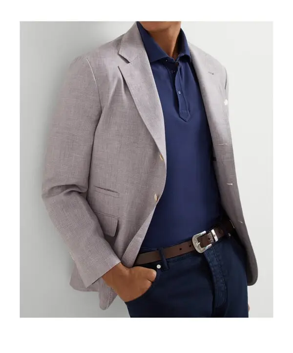 Brunello Cucinelli Long Sleeve Blazer - Gray