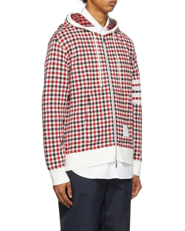 Thom Browne 4-bar Checkered Hoodie - Multi-color