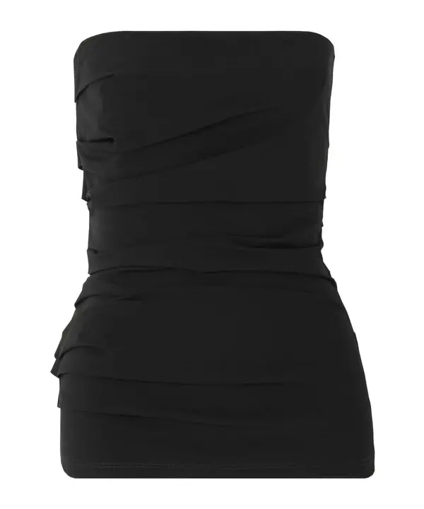 Proenza Schouler Strapless Pleated Top - Black