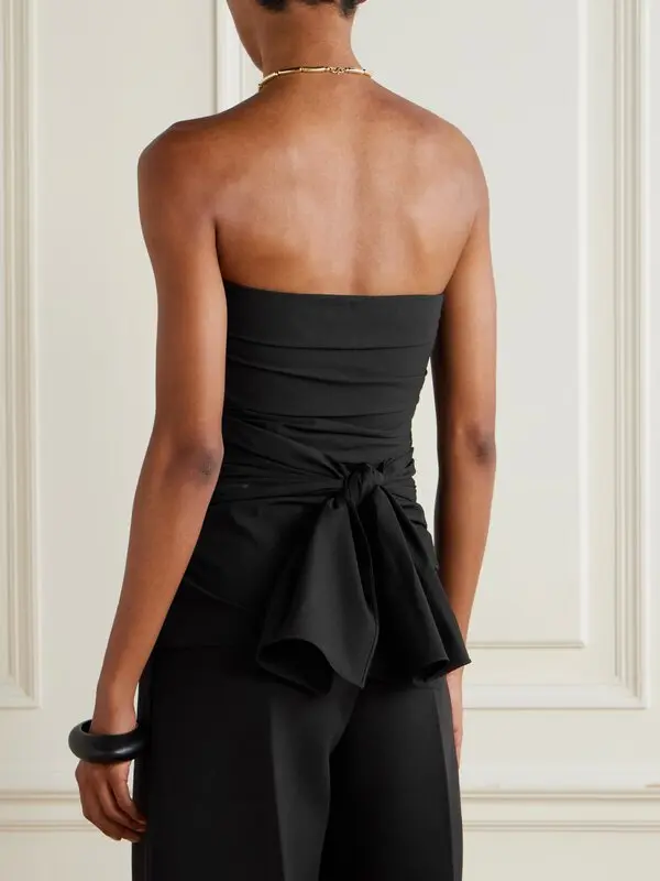 Proenza Schouler Strapless Pleated Top - Black