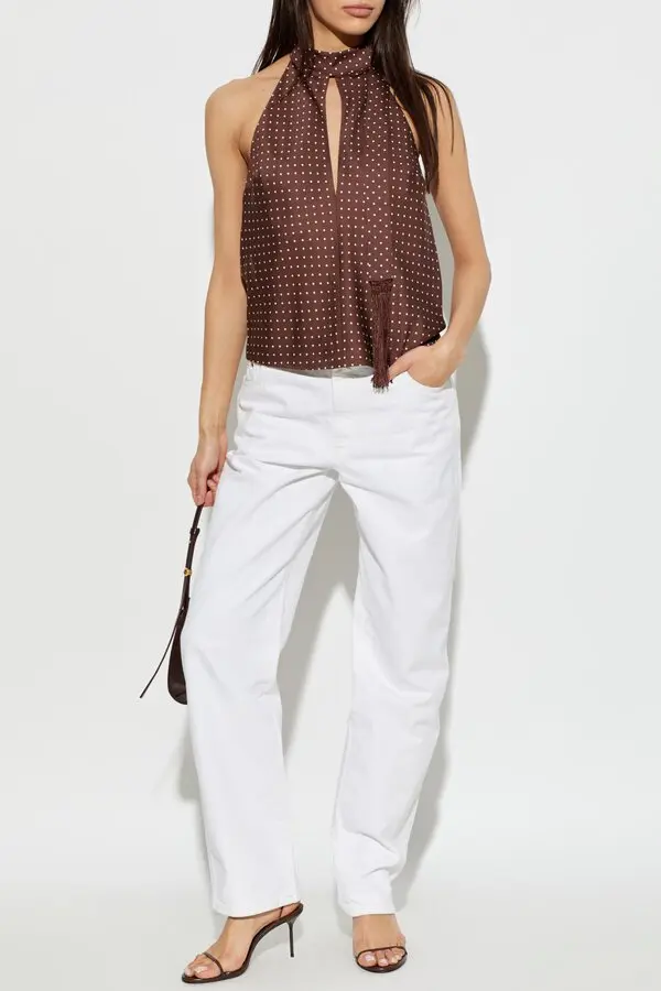 Posse Phoebe Polka-dot Halter Top - No