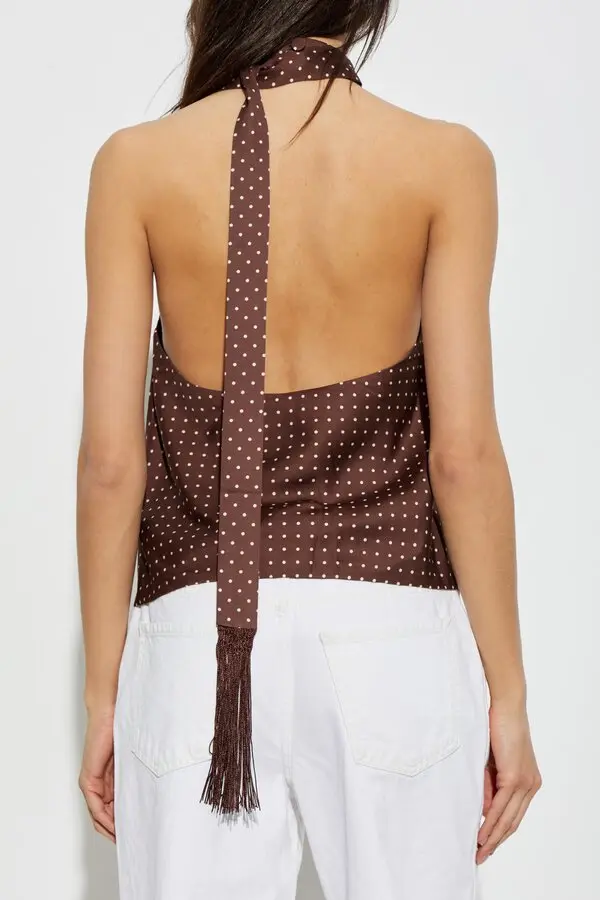 Posse Phoebe Polka-dot Halter Top - No