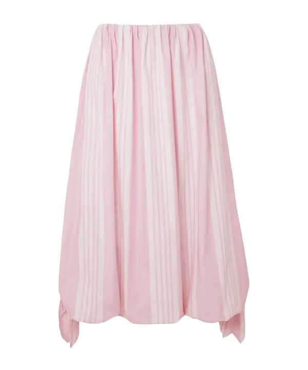 Posse Rosie Striped Midi Skirt - Pink