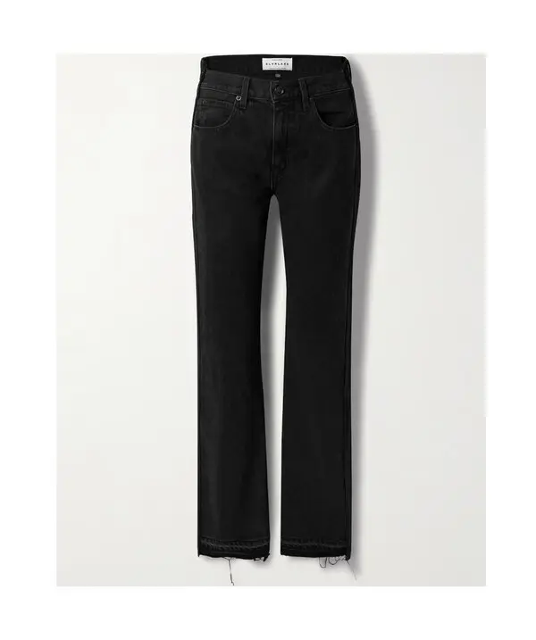 SLVRLAKE London Paneled Straight-leg Jeans - Black