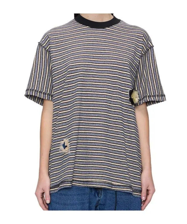 SONG FOR THE MUTE Striped Boxy T-shirt