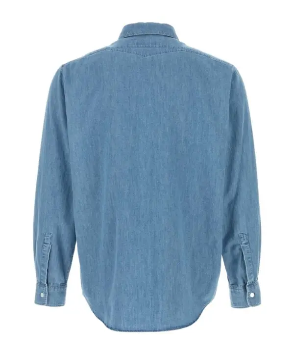 JIL SANDER Treated Denim Shirt - Blue