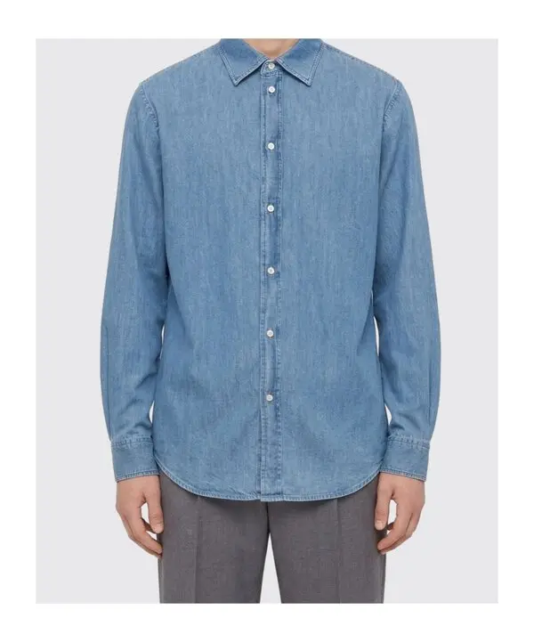 JIL SANDER Treated Denim Shirt - Blue