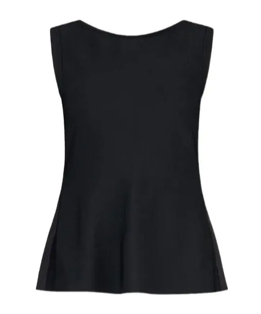 Liu Jo Sleeveless Round Neck Top With Bow Detail - Black