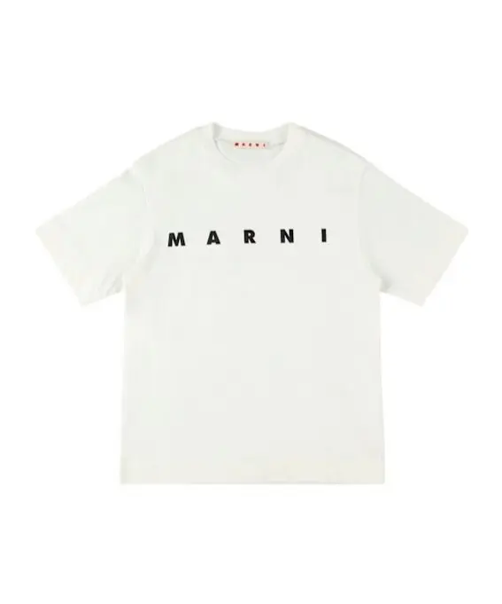 Marni Printed Cotton Jersey T-shirt - Blue