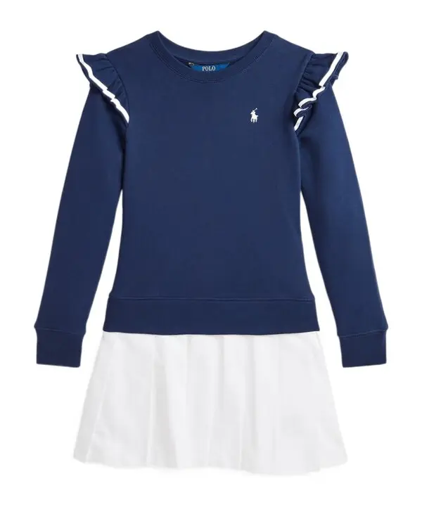 Polo Ralph Lauren Long Sleeve Dress - Navy/ White