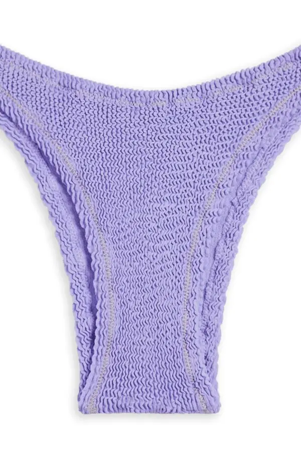 REINA OLGA Ginny Textured Bikini Bottoms - Blue