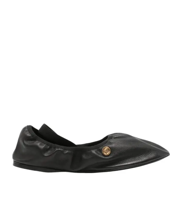 Versace Round Toe Ballet Flats