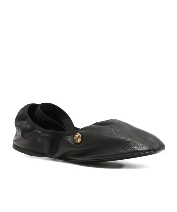 Versace Round Toe Ballet Flats