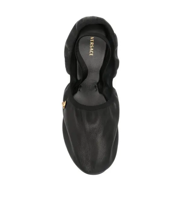 Versace Round Toe Ballet Flats