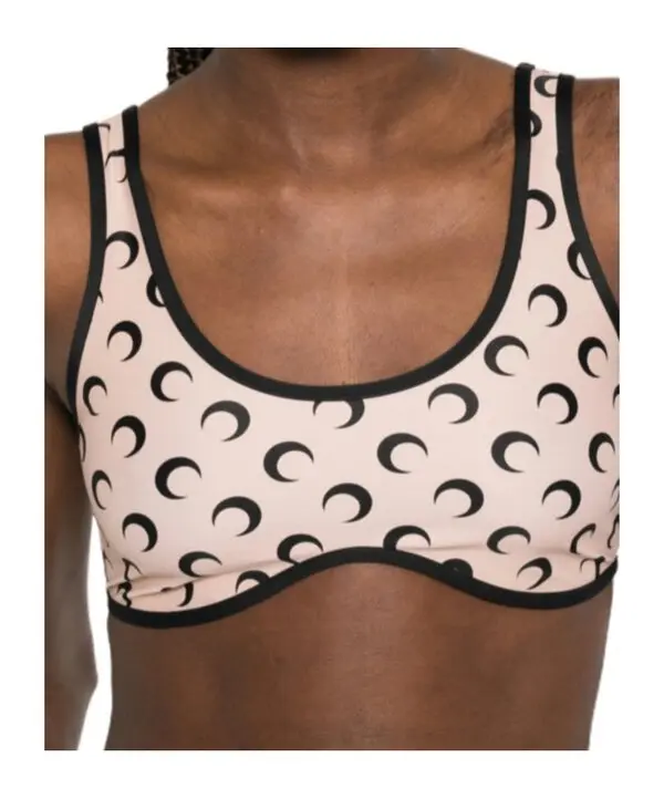 MARINE SERRE Cropped Moon Pattern Tank Top