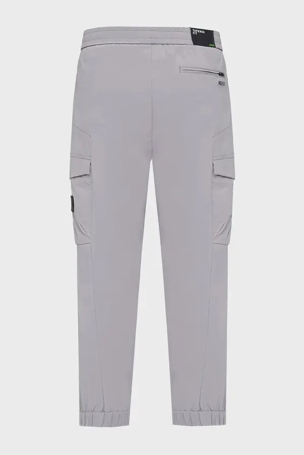 Hugo Boss Drawstring Tapered-fit Pants With Multiple Pockets And Elasticated Cuffs