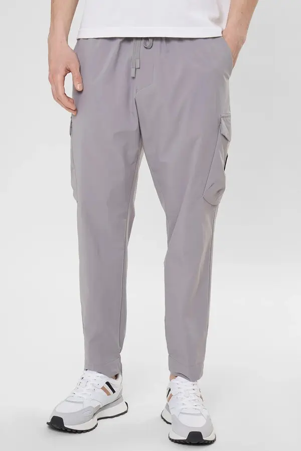 Hugo Boss Drawstring Tapered-fit Pants With Multiple Pockets And Elasticated Cuffs