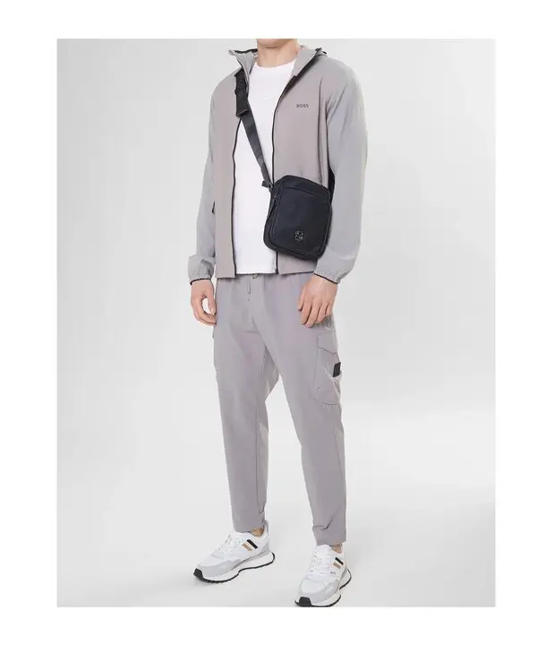 Hugo Boss Drawstring Tapered-fit Pants With Multiple Pockets And Elasticated Cuffs