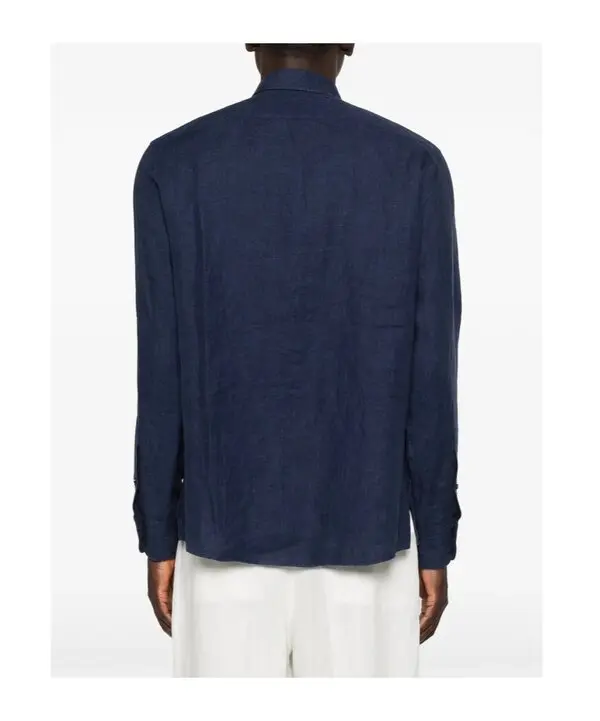 Zegna Long-sleeve Polo Shirt - Blue
