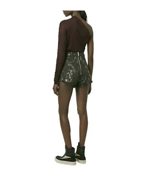 Rick Owens Dirt Denim Shorts - Black