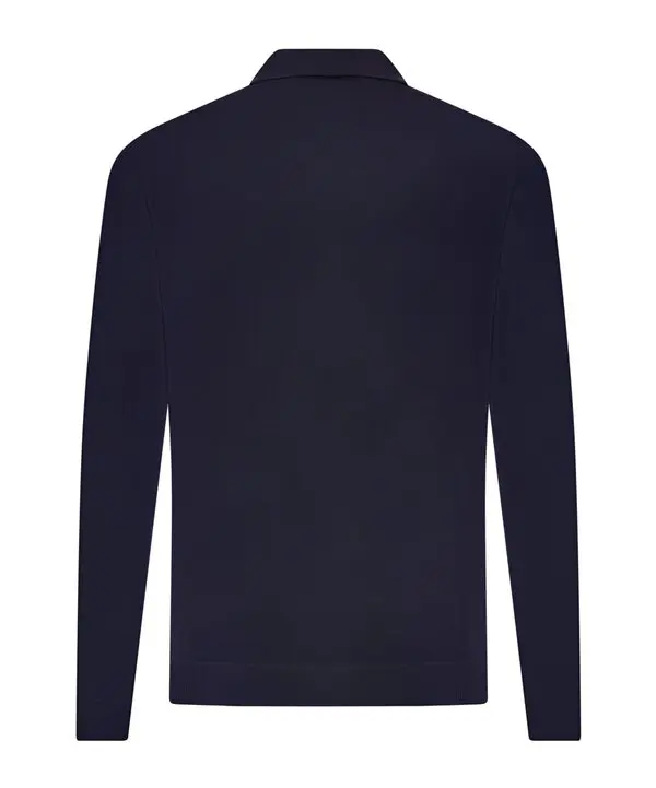 ROBERTO COLLINA Three-button Long-sleeved Polo Shirt