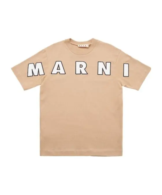 Marni Embroidered Cotton Jersey T-shirt - Nude