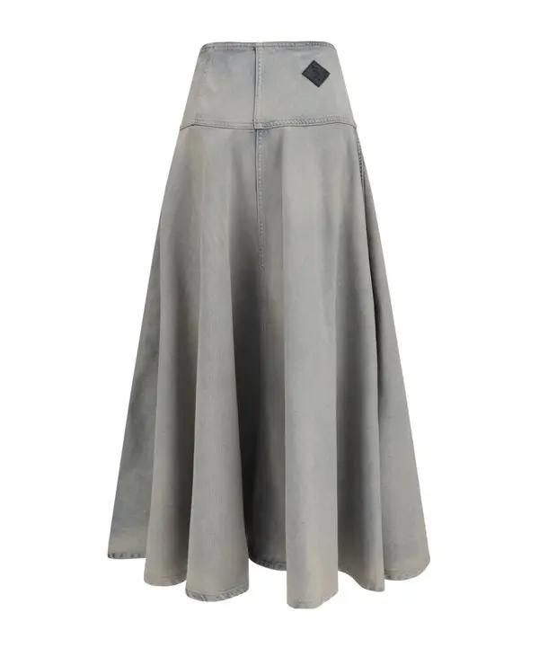 HAIKURE Thea Light Space Buttoned Midi Skirt - Gray