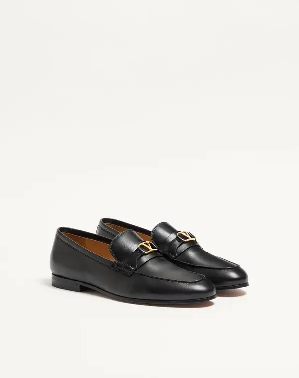 Valentino Garavani Vlogo Signature Slip-on Loafers - Black