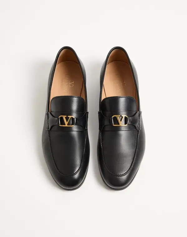 Valentino Garavani Vlogo Signature Slip-on Loafers - Black