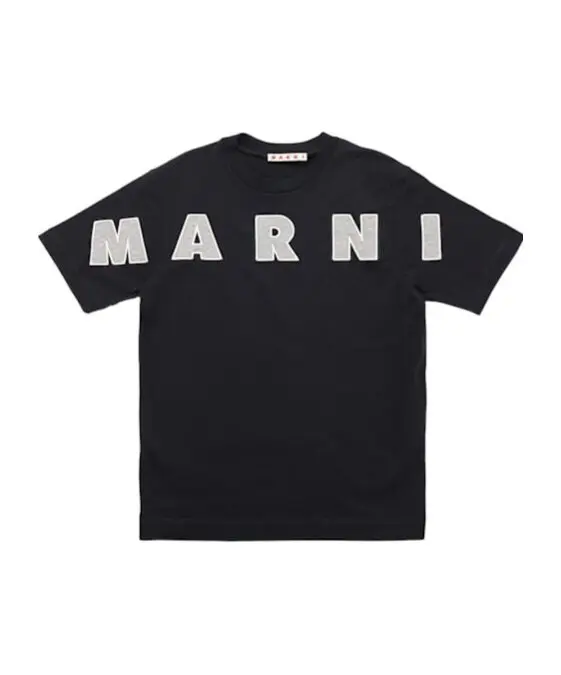 Marni Embroidered Cotton Jersey T-shirt - Black