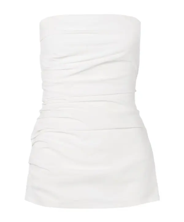 Proenza Schouler Strapless Pleated Top - Off White