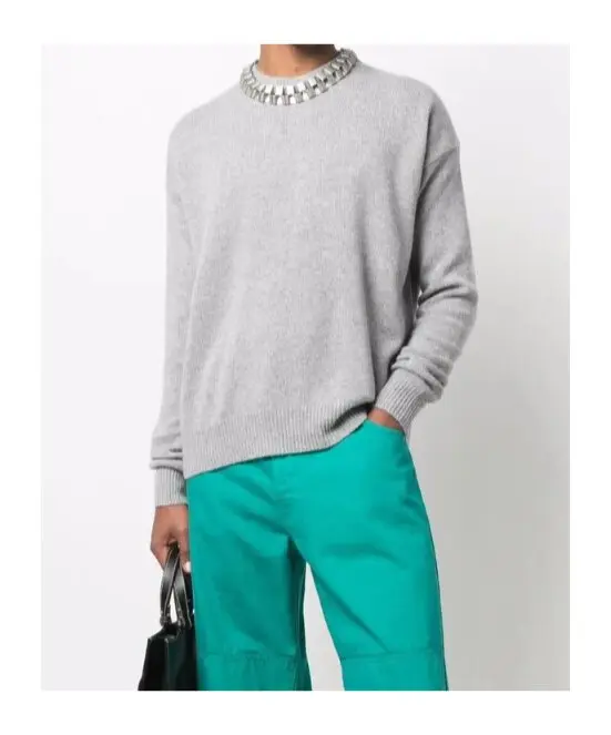JIL SANDER Long Sleeve Knit Jumper - Grey