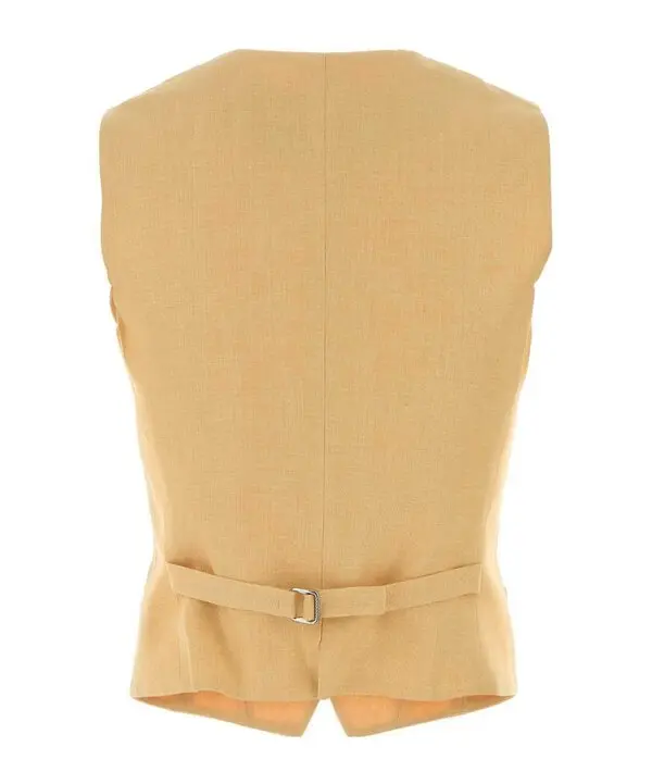 Max Mara Sleeveless V-neck Gilet - Nude