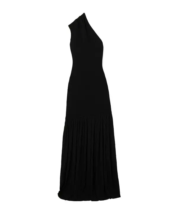 Proenza Schouler Cora One-shoulder Pleated Dress - Black