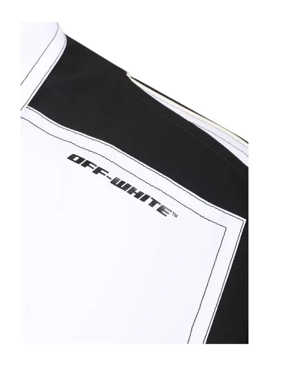 Off-White Race Logo Panel Shirt - White/black