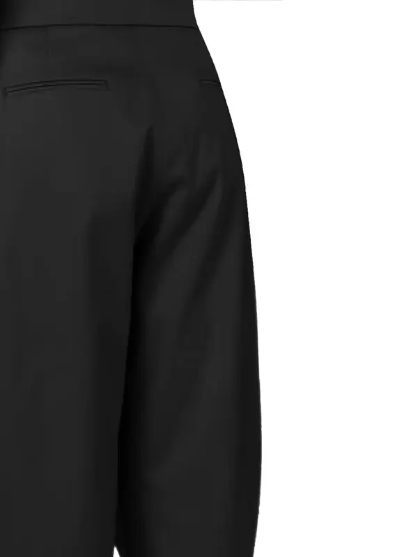 PT TORINO Pleated Tapered Trousers - Black