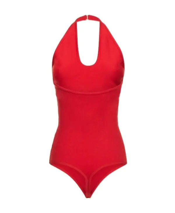 Michael Kors Halterneck Knitted Jumpsuit With Back Closure