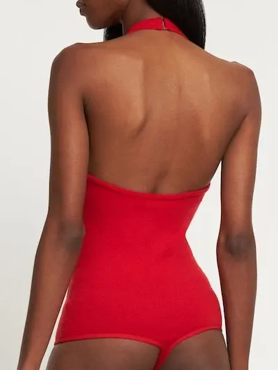 Michael Kors Halterneck Knitted Jumpsuit With Back Closure