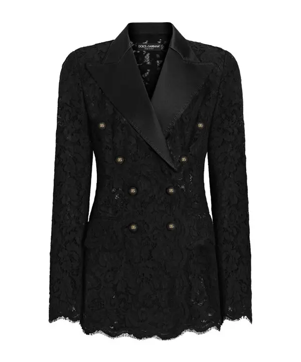 Dolce & Gabbana Lace Double-breasted Blazer