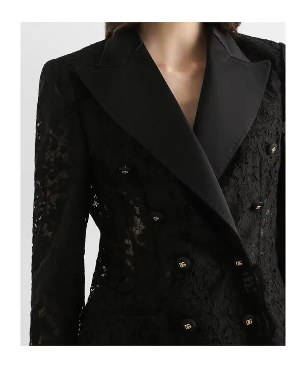 Dolce & Gabbana Lace Double-breasted Blazer